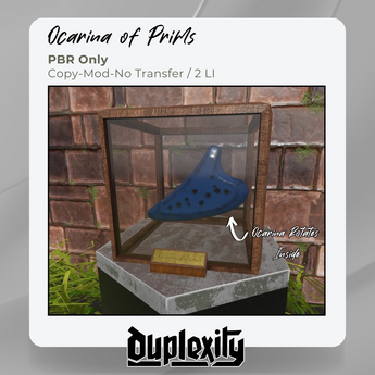Second Life Marketplace - [Duplexity] Ocarina of Prims w/ Display Case (PBR)